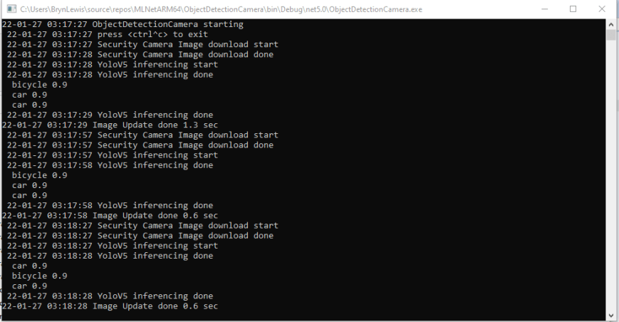 ML.Net YoloV5 + Camera on ARM64 Raspberry PI | devMobile's blog