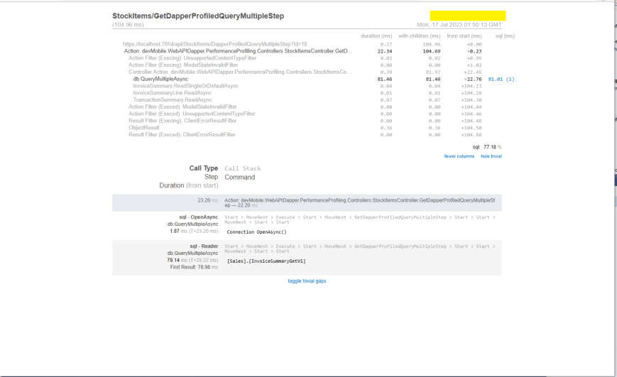 .NET Core web API + Dapper – MiniProfiler | devMobile's blog
